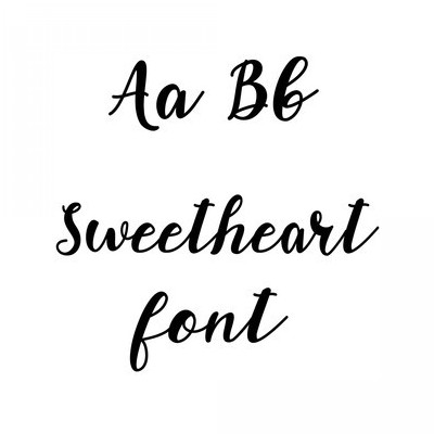 sweetheart font - 247402